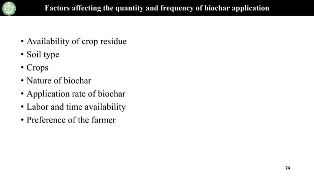 Biochar and its application in agriculture | PPT | Agriculture | Industries