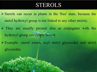 NEW ASPECTS OF STEROLS IN PLANT INSECT INTERACTION | PPTX