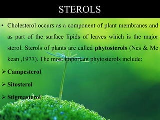NEW ASPECTS OF STEROLS IN PLANT INSECT INTERACTION | PPTX