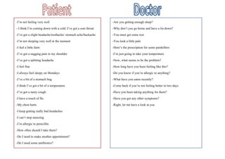 Doctor and patient expressions | DOC