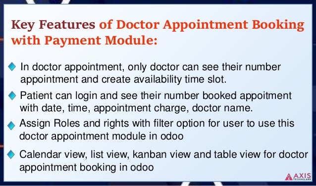 Doctor Appointment Booking Module With Online Payment Option in Odoo | PPTX