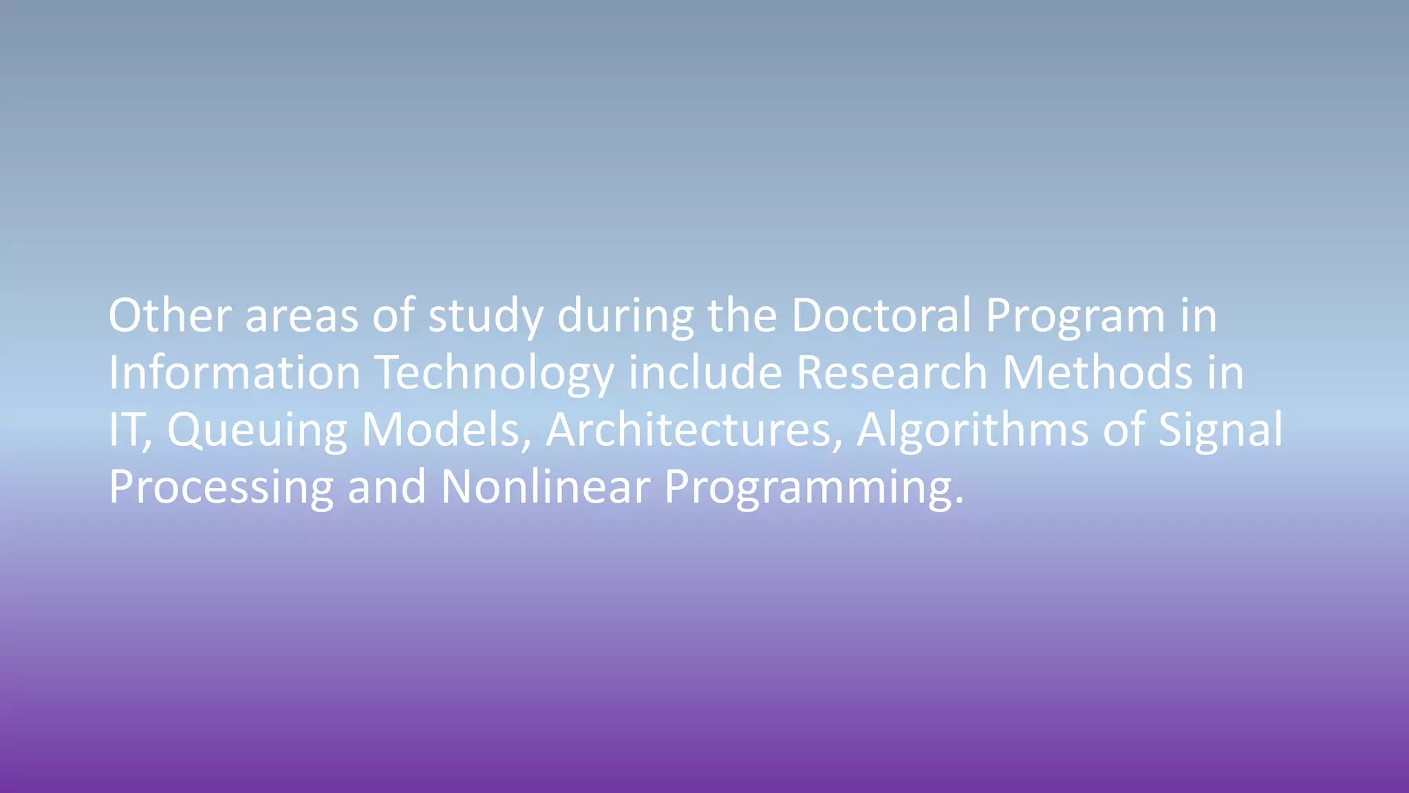 Doctorate in information technology | PPTX