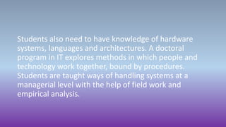 Doctorate in information technology | PPTX