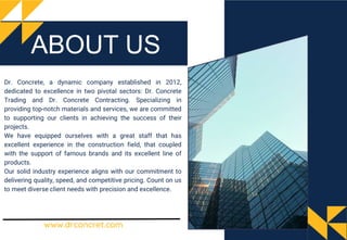 Doctor Concrete General Contracting Company | PPTX