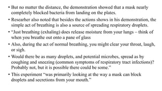 Doctor demonstrates how face mask blocks respiratory | PPT