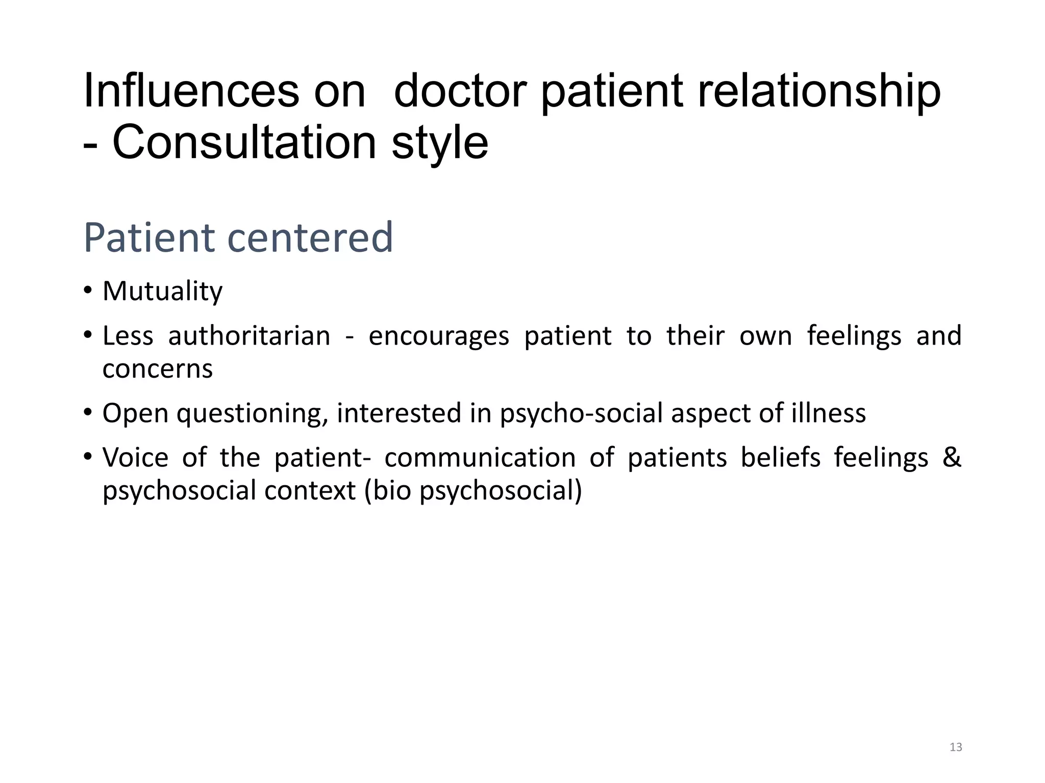 Doctor patient relationship | PPTX
