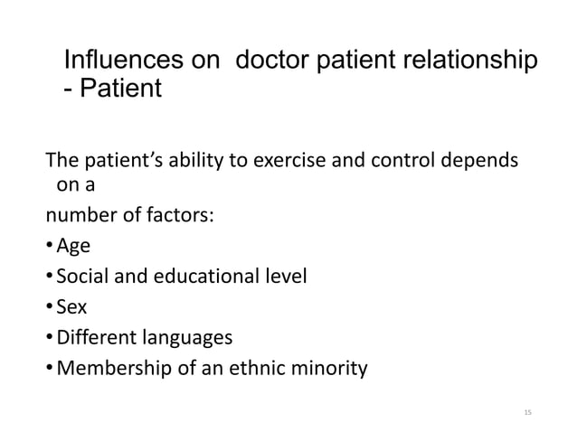 Doctor patient relationship | PPTX