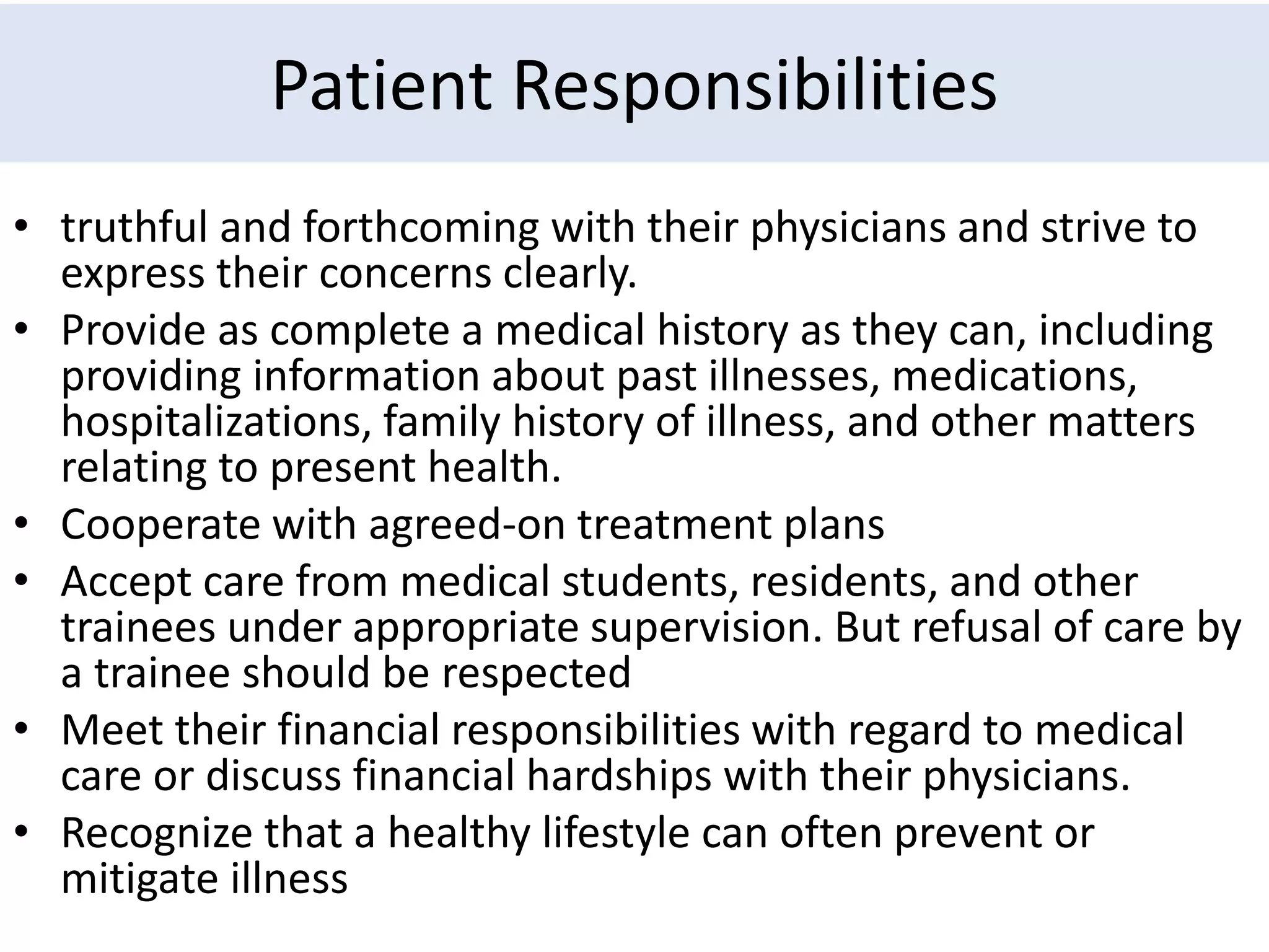 Doctor patient relationship | PPTX