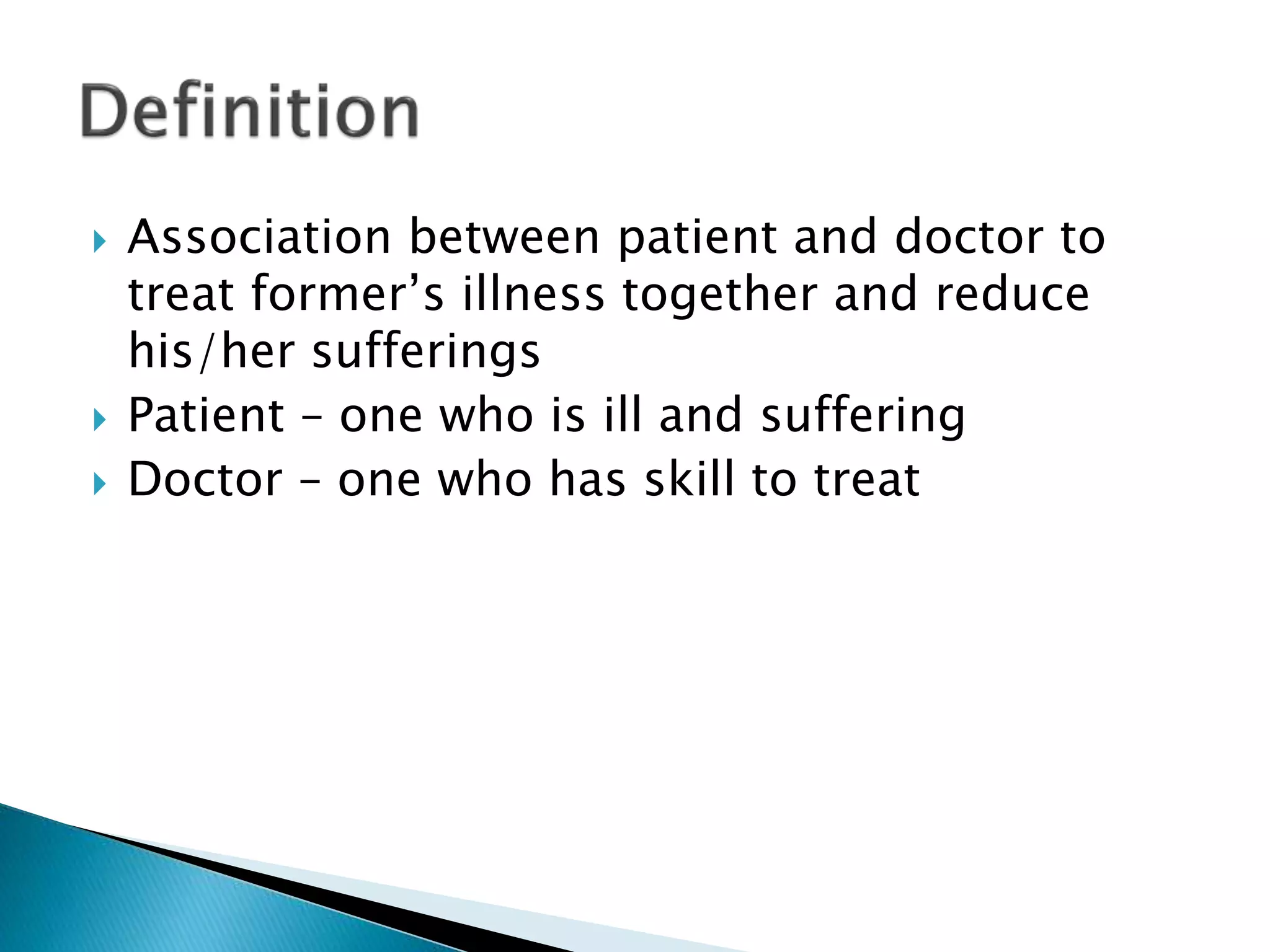 Doctor patient relationship | PPTX