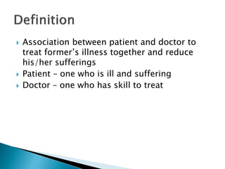 Doctor patient relationship | PPTX