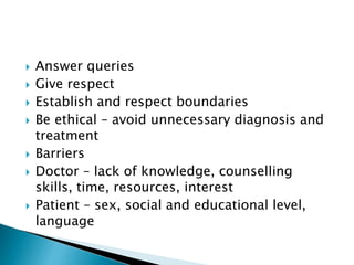 Doctor patient relationship | PPTX