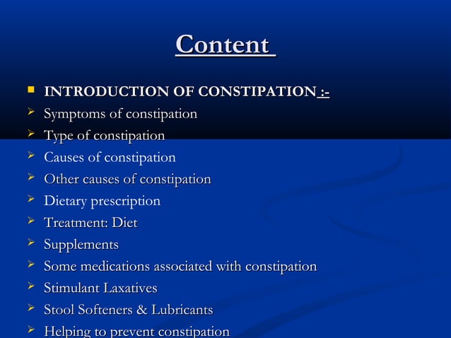 CONSTIPATION | PPT