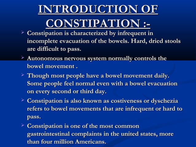 CONSTIPATION | PPT