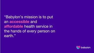 Doctors and AI Partners in care, Babylon Health | PDF