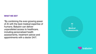 Doctors and AI Partners in care, Babylon Health | PDF