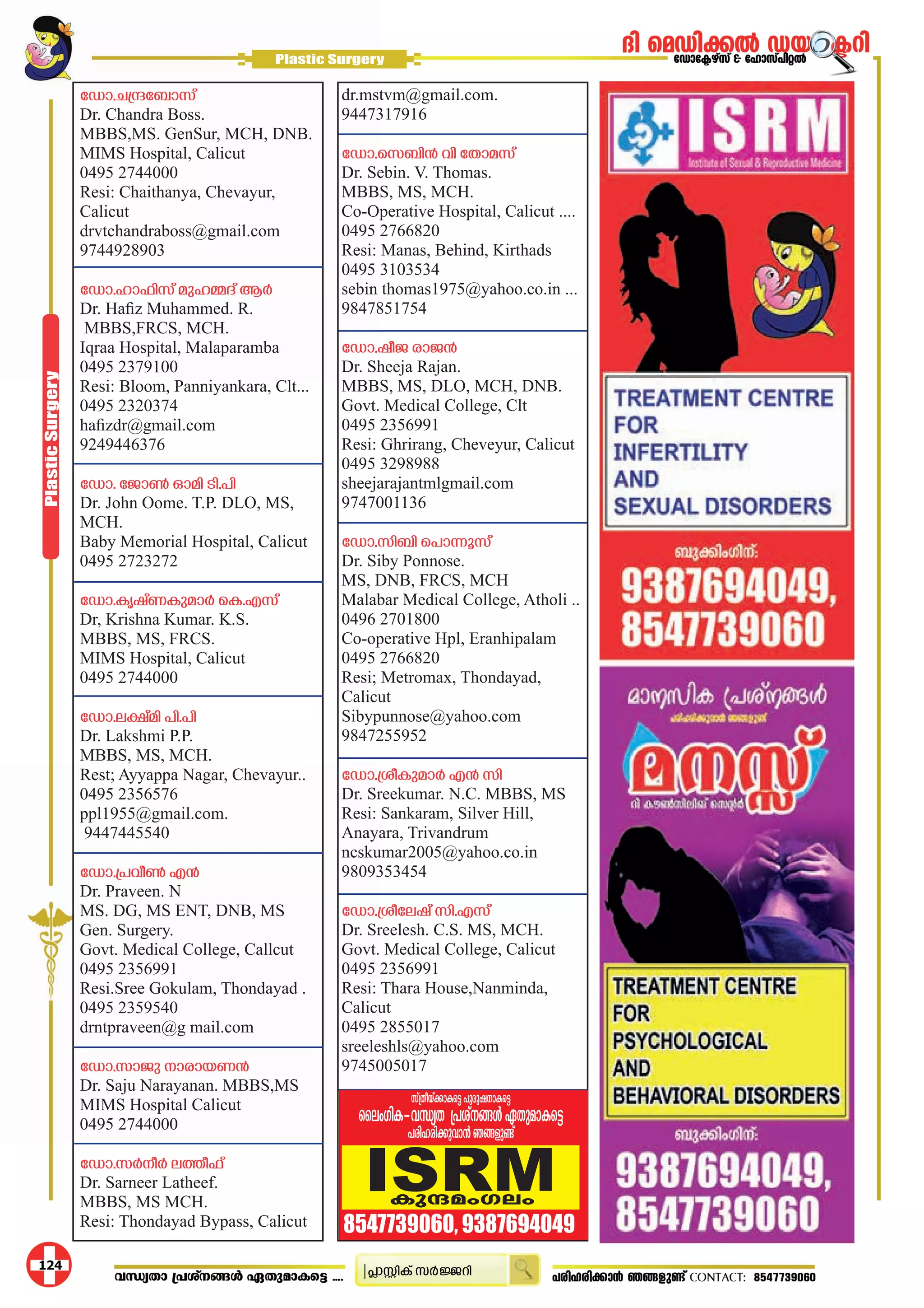 Doctors directory calicut dt. | PDF