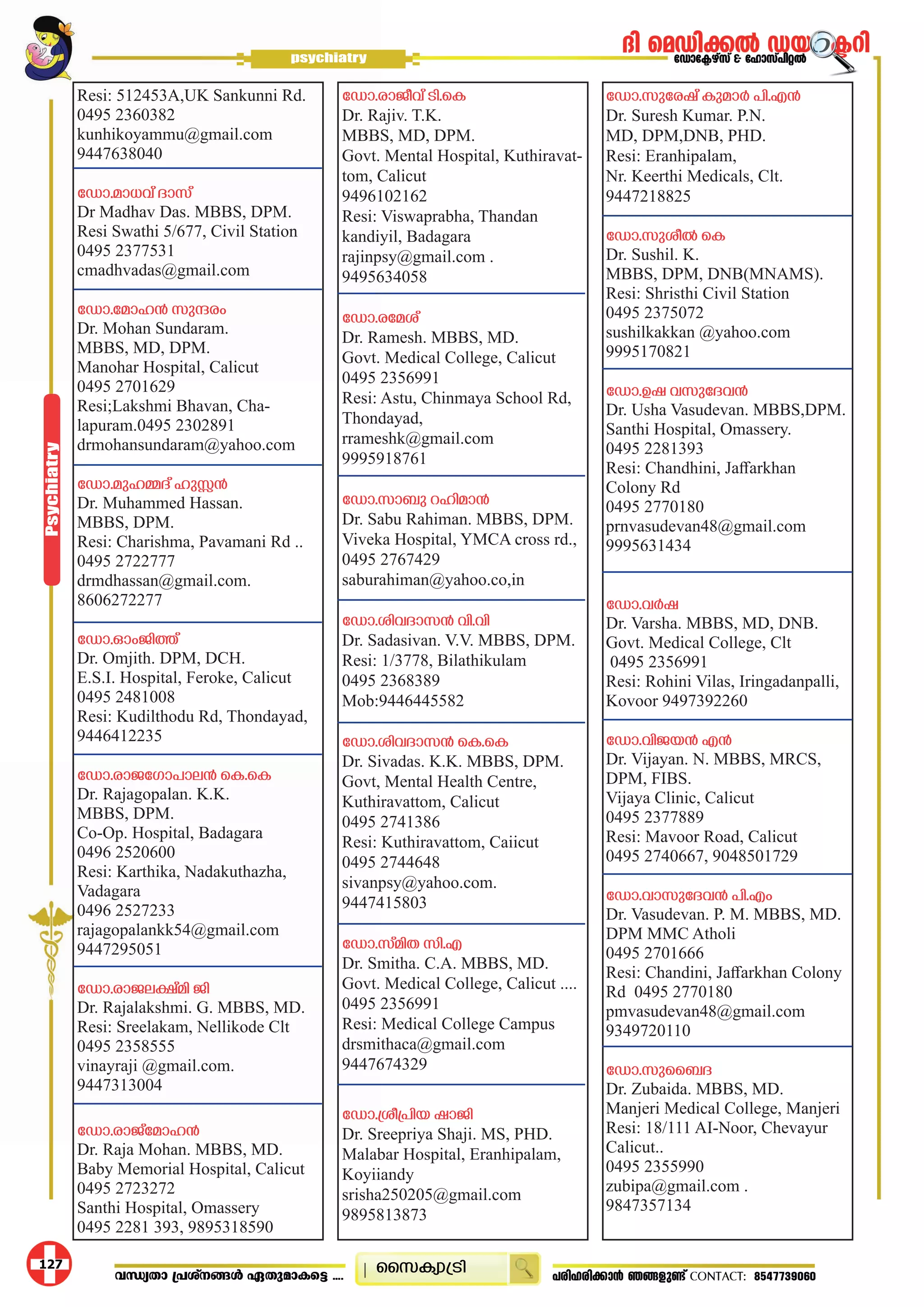 Doctors directory calicut dt. | PDF