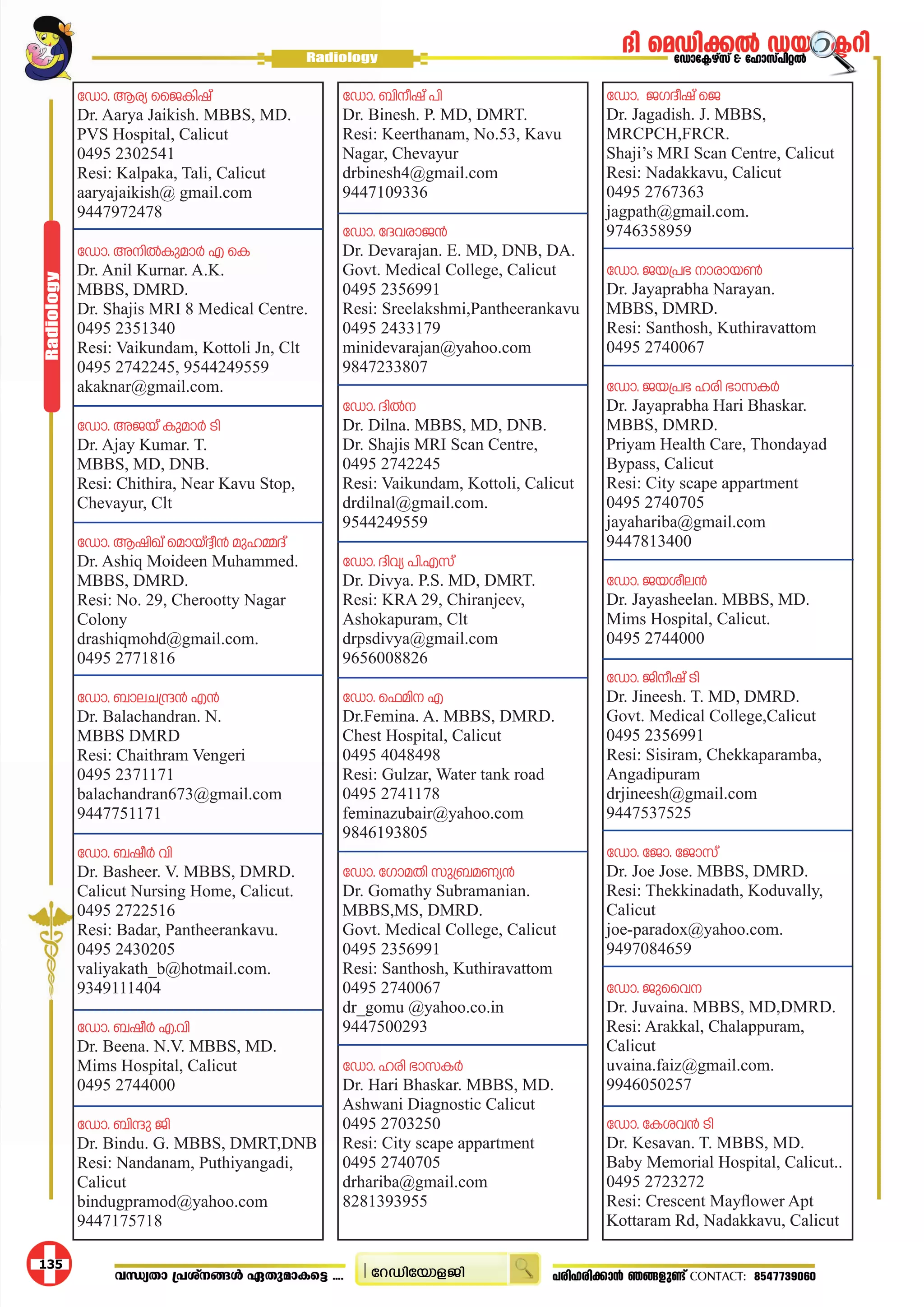 Doctors directory calicut dt. | PDF