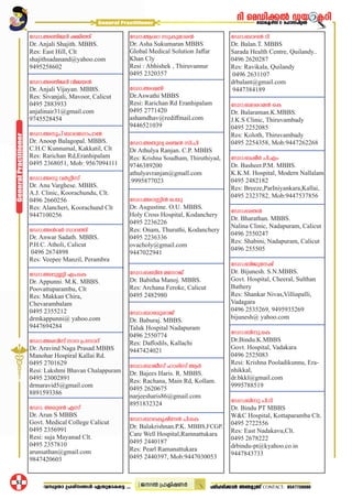 Doctors directory calicut dt. | PDF