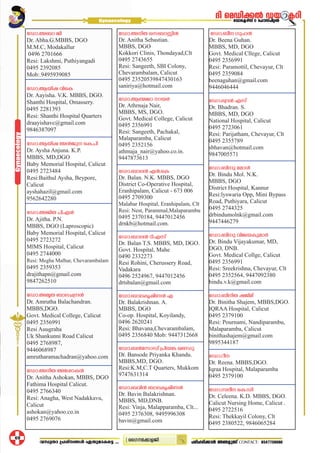 Doctors directory calicut dt. | PDF