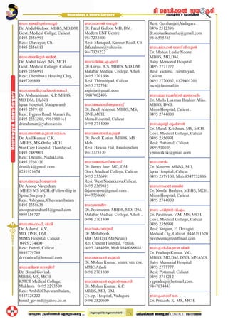 Doctors directory calicut dt. | PDF