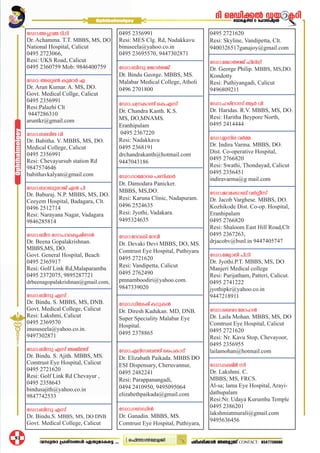 Doctors directory calicut dt. | PDF