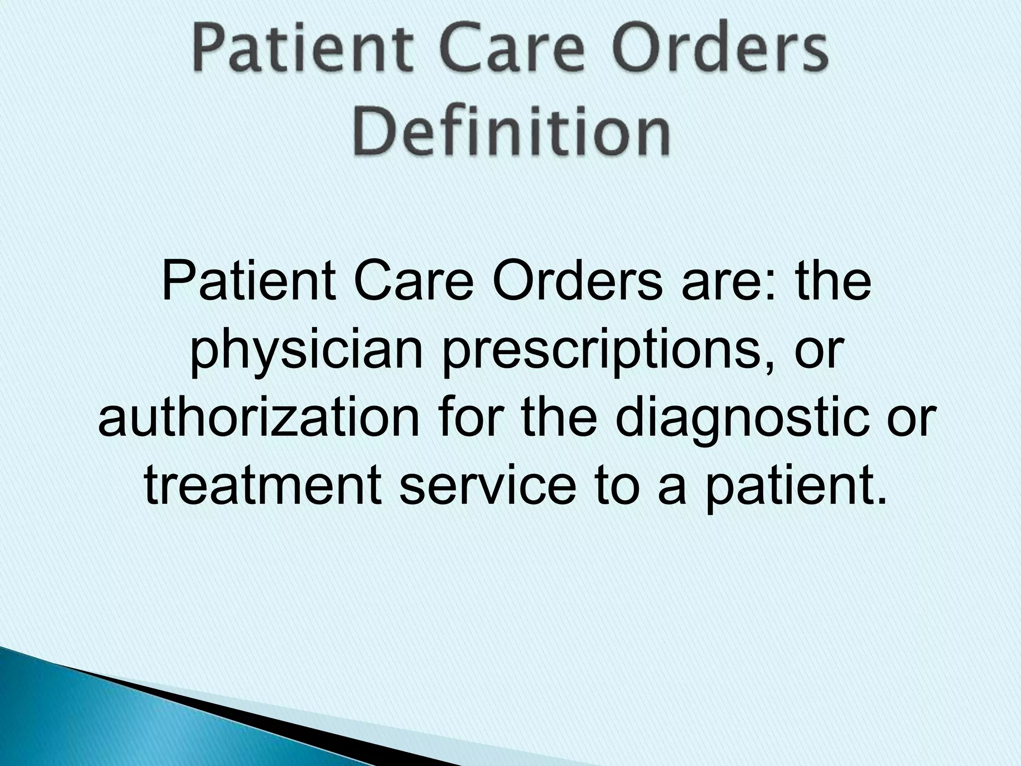 Doctors order sheet | PPTX