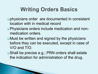 Doctors order sheet | PPTX