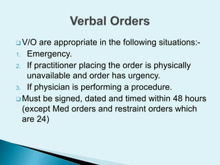 Doctors order sheet | PPTX