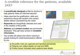 Doctors premium profile is a Mini Website on India’s premier Healthcare ...