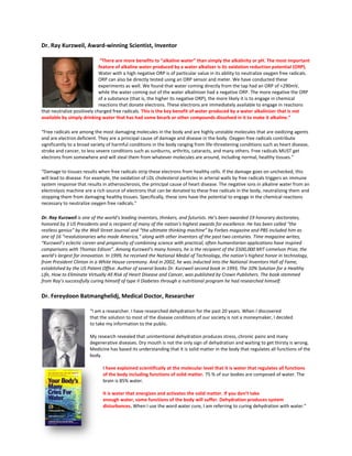 Doctors scientists and_nutritionists_on_kangen_water | PDF