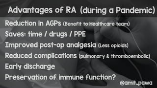 Regional Anaesthesia in the "New Normal" | PPT