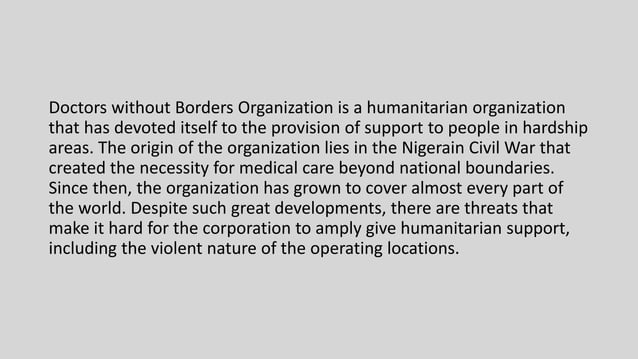 Doctors without borders | PPTX | Infectious Diseases | Diseases and Conditions