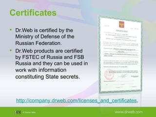 Doctor web Company profile 防毒軟體公司簡介 | PPT