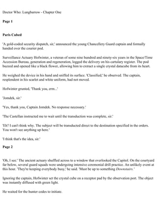 Doctor Who Lungbarrow | PDF