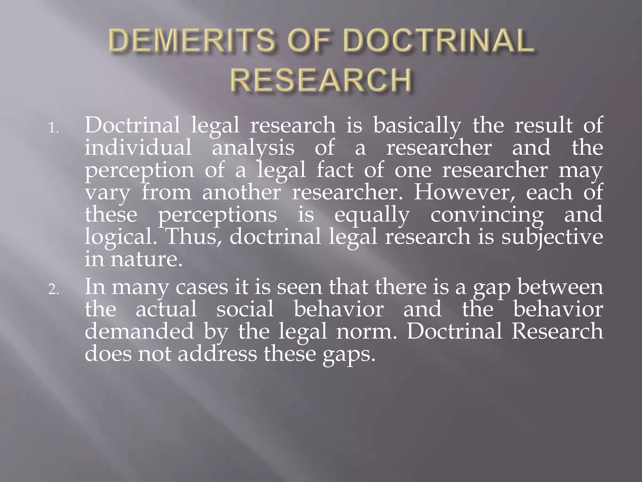 Doctrinal and empirical research | PPTX
