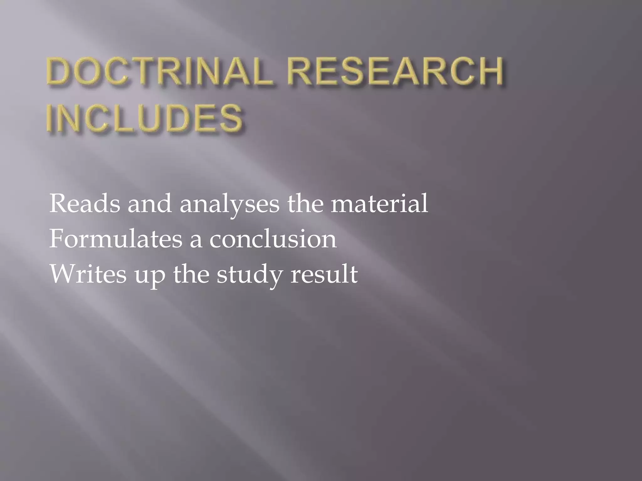 Doctrinal and empirical research | PPTX