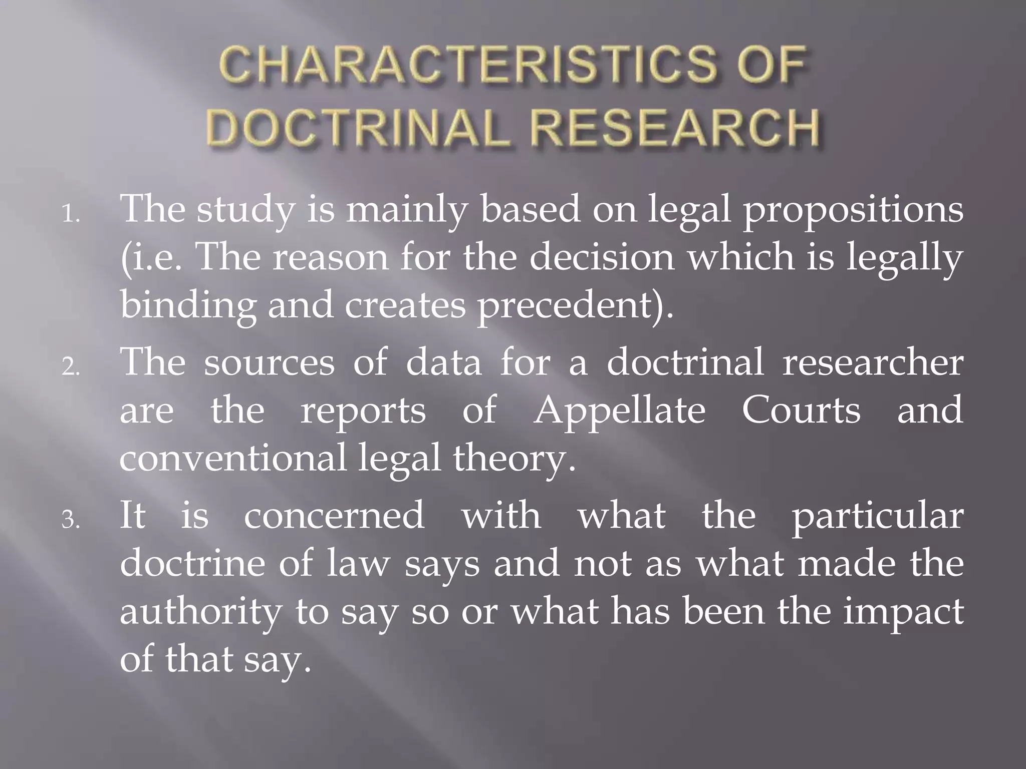 Doctrinal and empirical research | PPTX