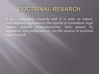 Doctrinal and empirical research | PPTX