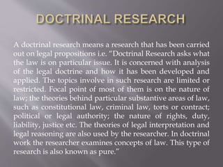 Doctrinal and empirical research | PPTX
