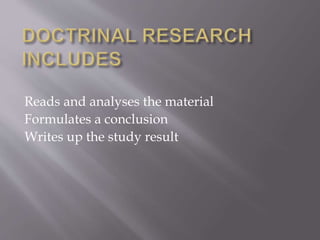 Doctrinal and empirical research | PPTX