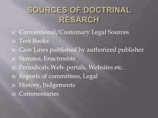 Doctrinal and empirical research | PPTX