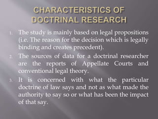 Doctrinal and empirical research | PPTX