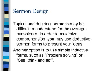 The Topical-Doctrinal Sermon | PPT