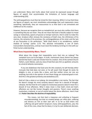 Doctrinal study of impassivity of god | RTF