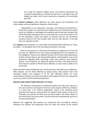 Doctrinal study of impassivity of god | RTF