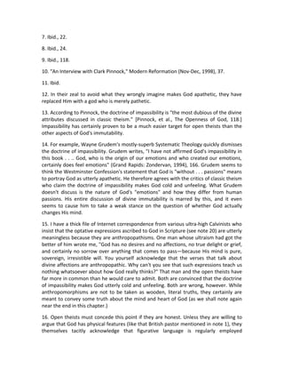 Doctrinal study of impassivity of god | RTF