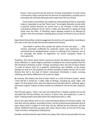 Doctrinal study of impassivity of god | RTF