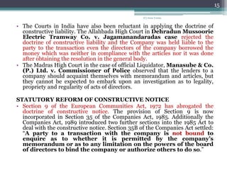 Doctrine of constructive notice | PPTX