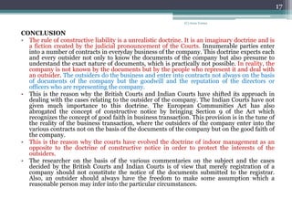 Doctrine of constructive notice | PPTX